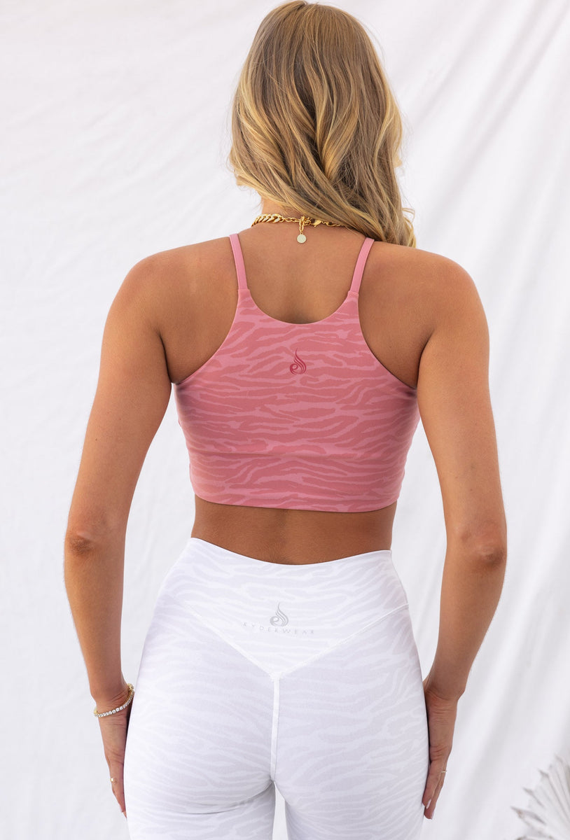 Reversible Sports Crop - Pink Zebra– PURE DASH