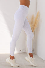 Zero Rise Everyday Ankle Length Leggings - White Grey Marl– PURE DASH